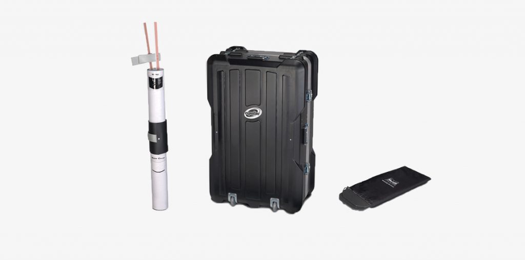 Balie of Counter als verpakking voor presentatiewand of Roll-Up banners